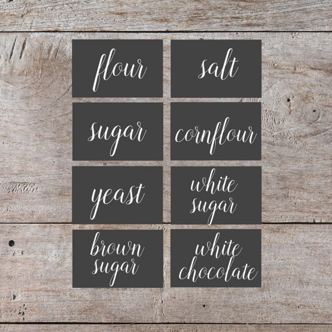Spice Jar Labels, Kitchen Pantry Storage, Vintage Chalkboard, Chalk ...