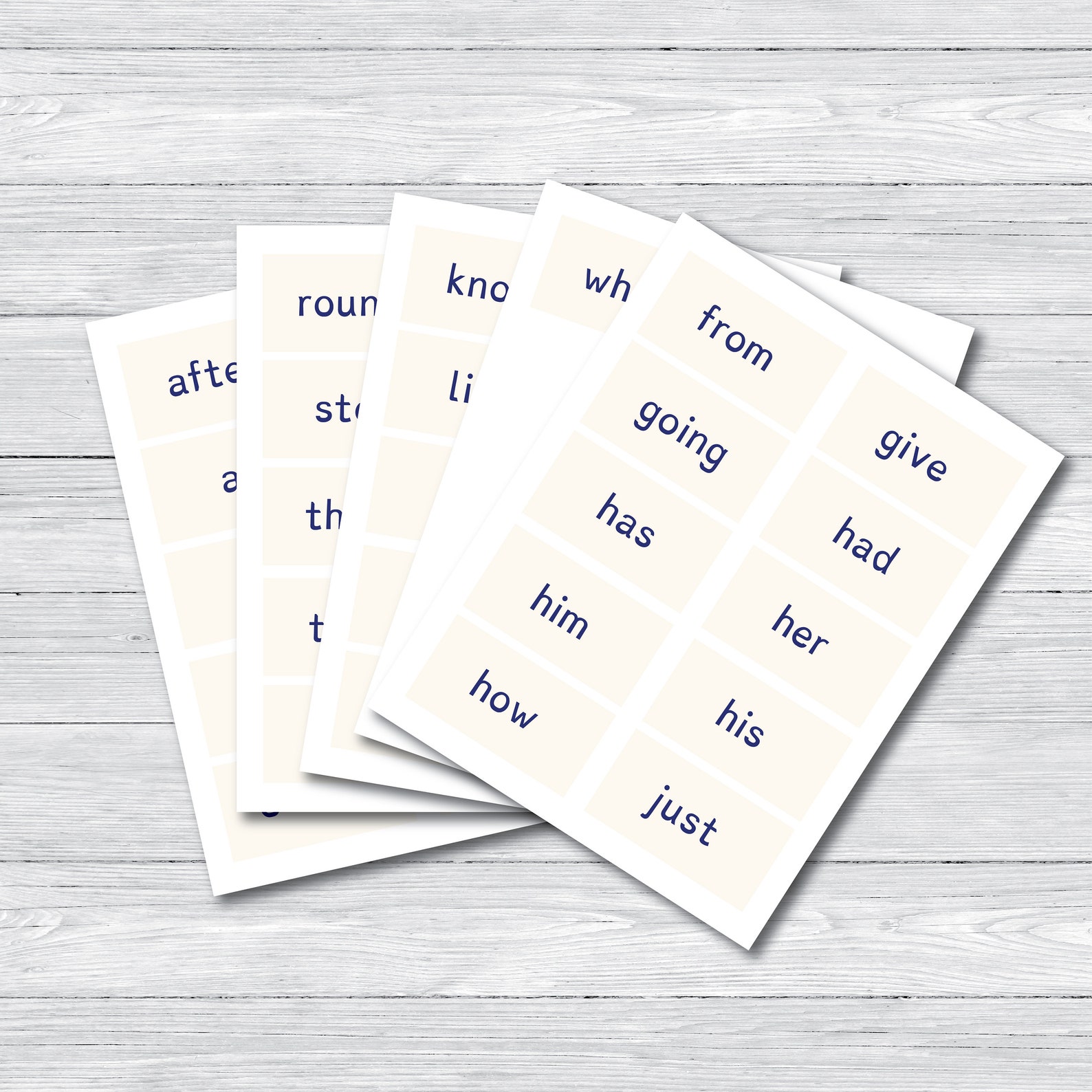 41 Printable Pre-primer Sight Word Dyslexia Flash Cards - Etsy