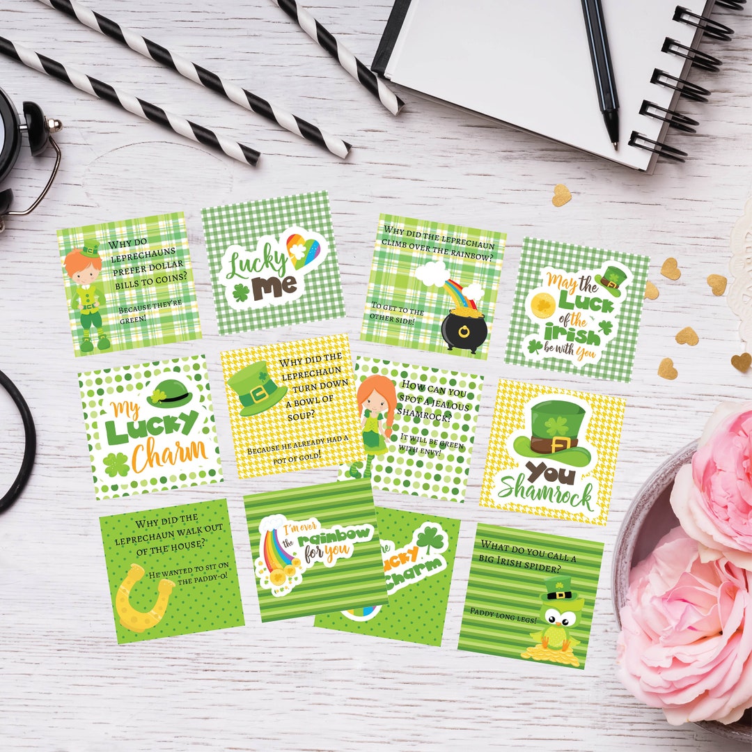 Printable St Patricks Day Lunch Box Notes, St Patricks Day Lunch Box ...