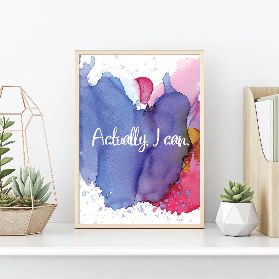 Digital Alcohol Ink Painting, Watercolor Painting, Inspirational Quote ...
