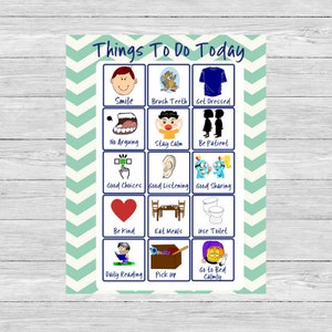 Printable Daily Behavior to Do Checklist Chart, Printable Autism ...