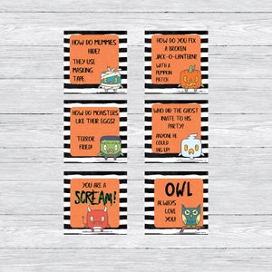 Printable Halloween Lunch Box Notes, Printable Halloween Riddles Lunch ...