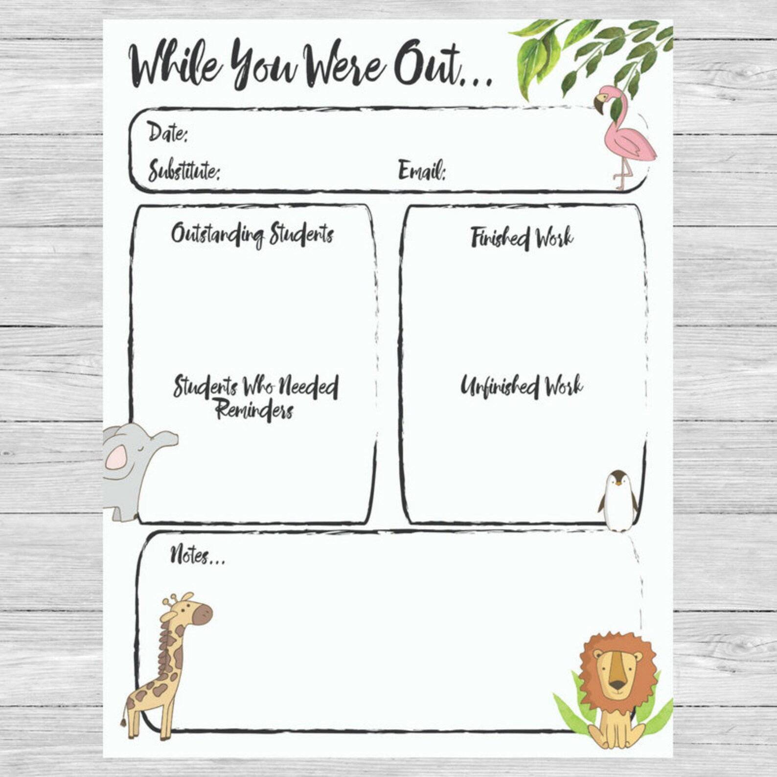 Substitute Teacher Substitute Teacher Printables Substitute - Etsy