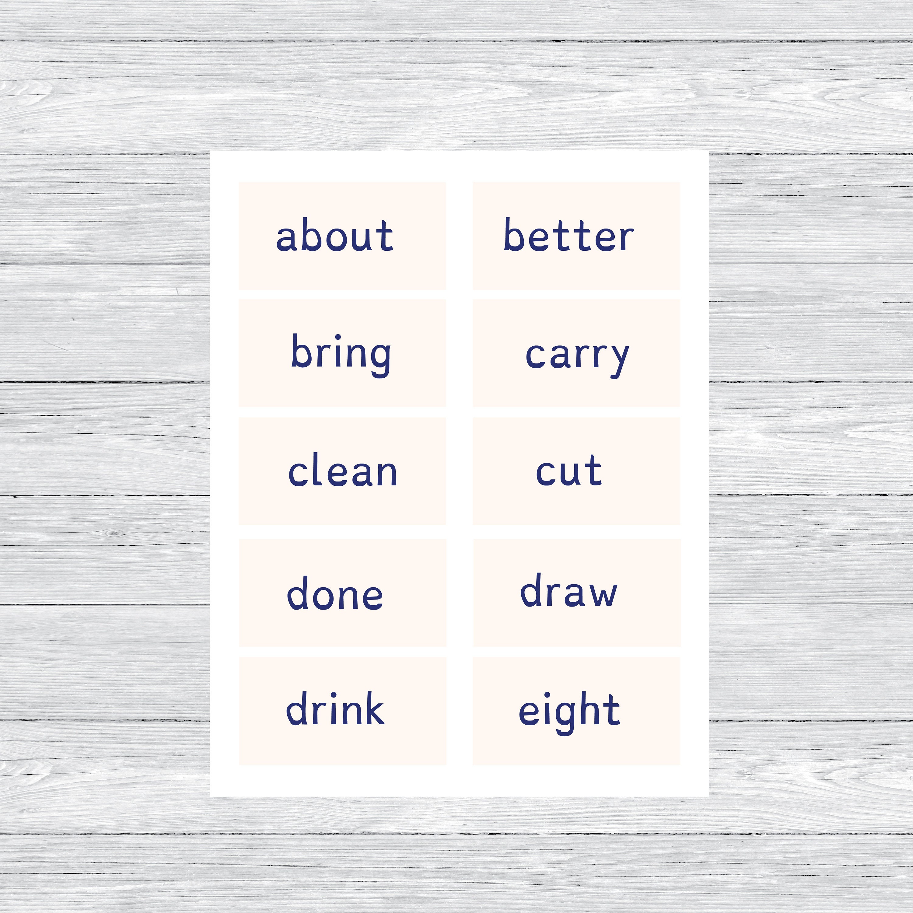 41 Printable Pre-Primer Sight Word Dyslexia Flash Cards | Etsy