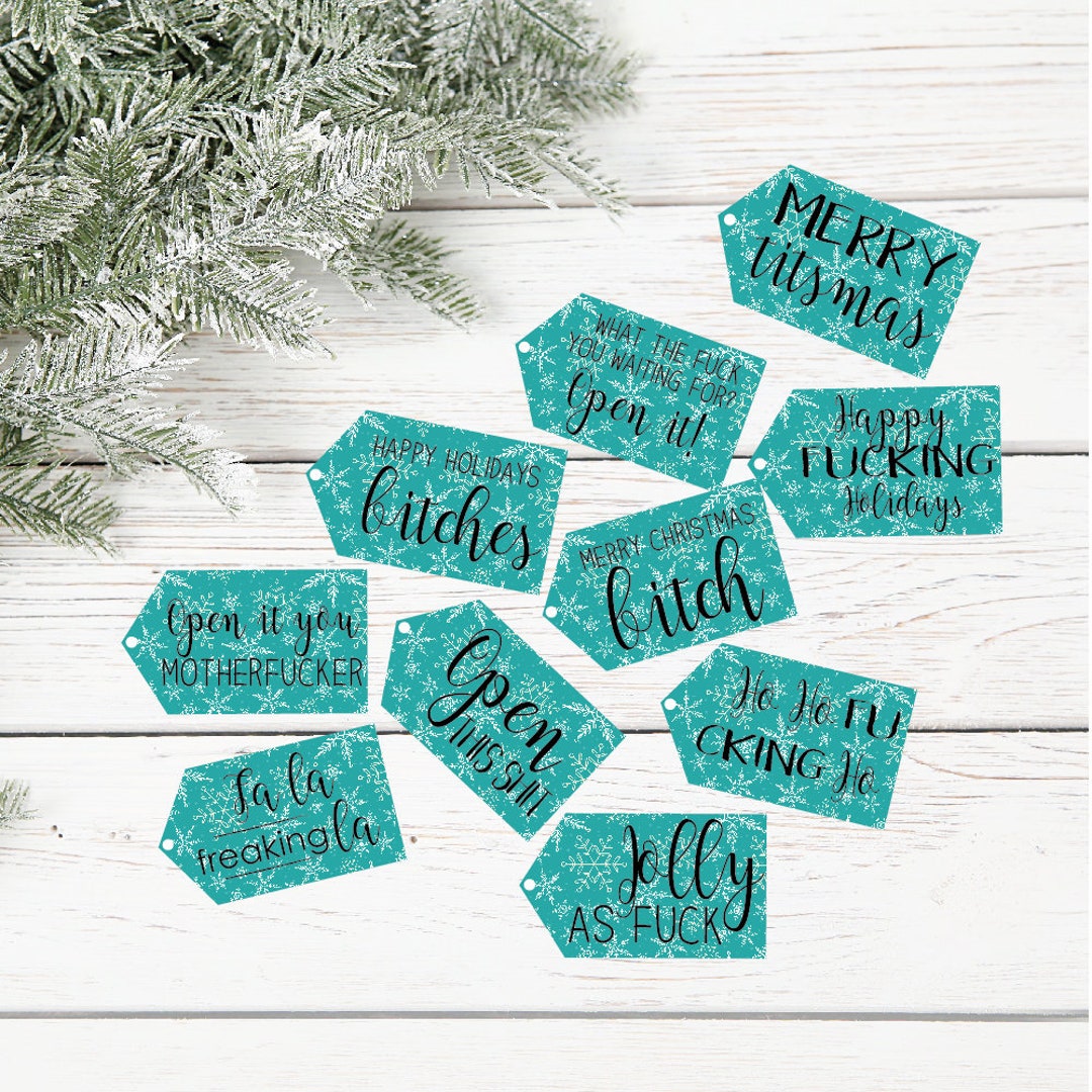 Printable Swear Word Christmas Gift Tags, Offensive Christmas Gift Tags ...