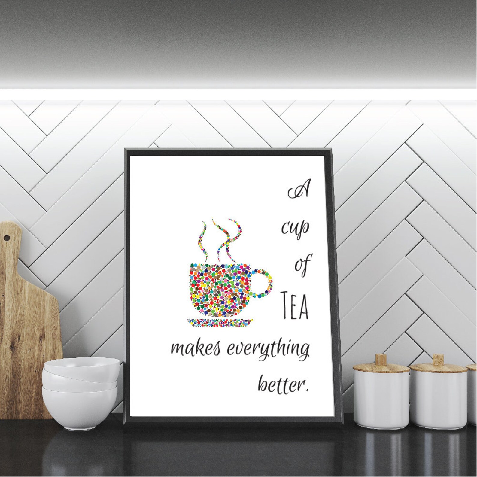 Hot Tea Decor, Tea Printable, Tea Quote, Tea Cup Printable, Drink ...