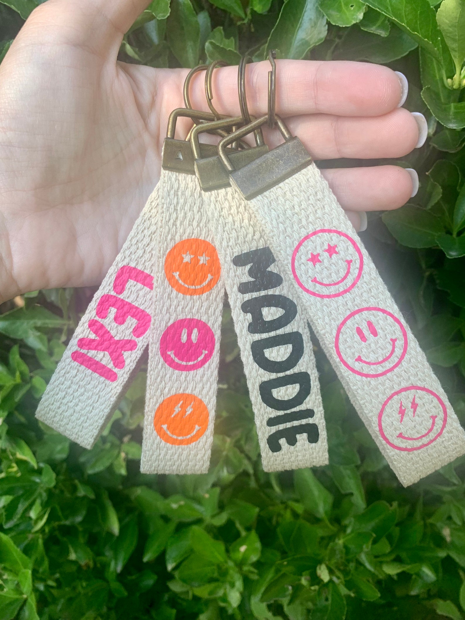 Custom Name Keychain Wristlet / Key Fob Wristlet / Cute - Etsy