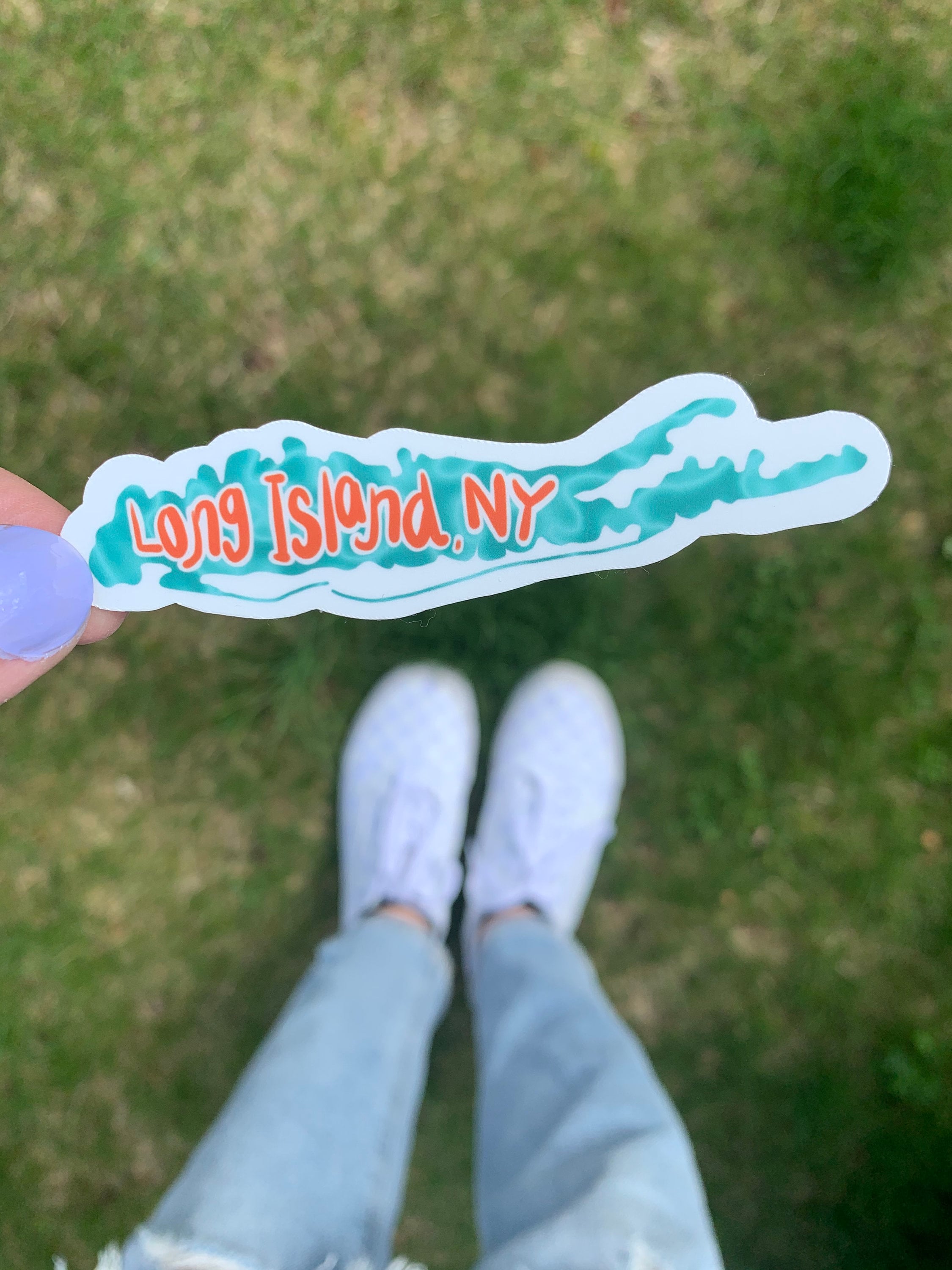 Long Island New York Sticker / LI, NY Beach Laptop Sticker - Etsy
