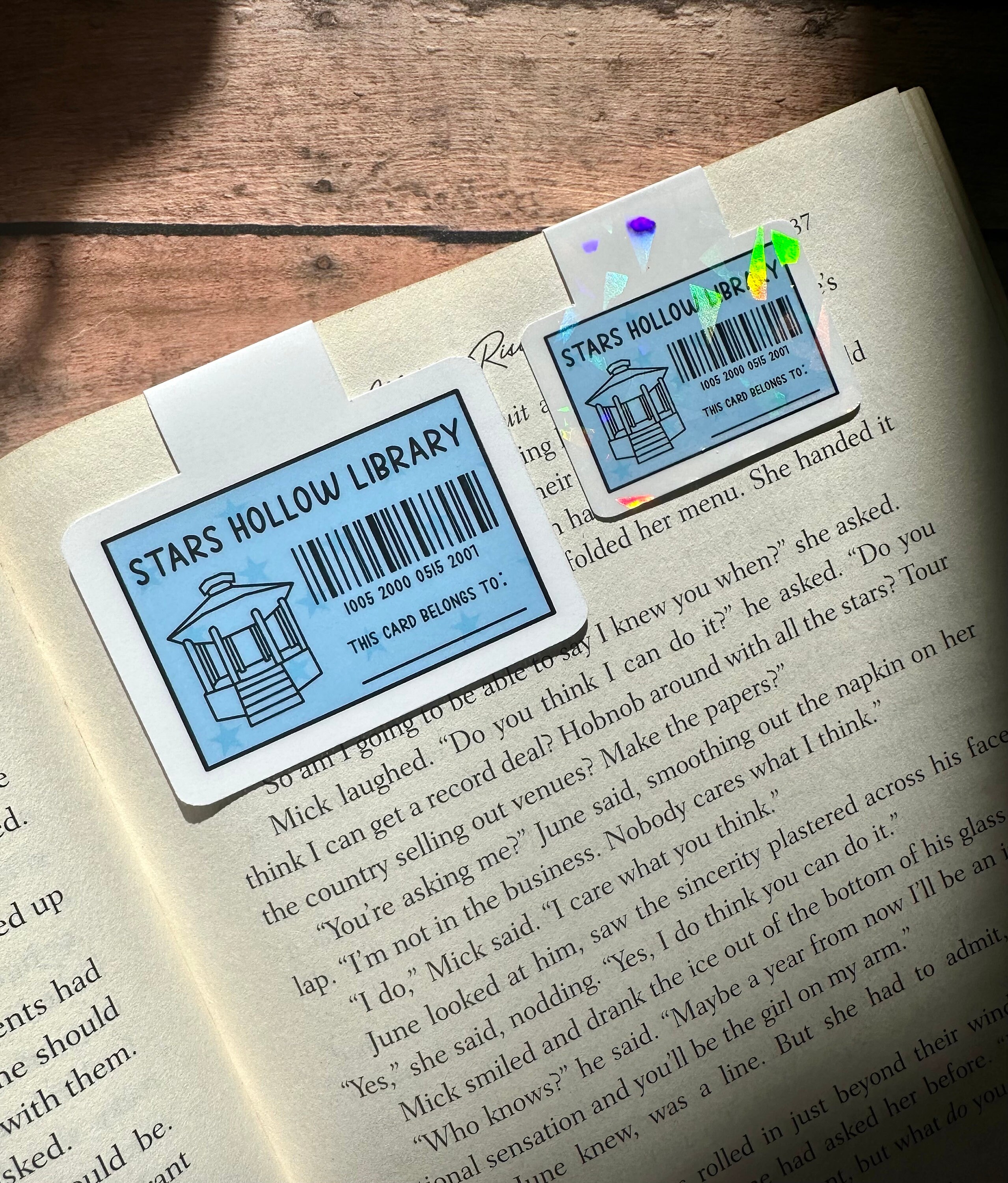 Magnetic Bookmark Stars Hollow Library Card Bookmark - Etsy