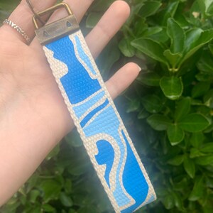 Swirl Spiral Custom Keychain Wristlet / Key Fob Keychain Lanyard Strap ...