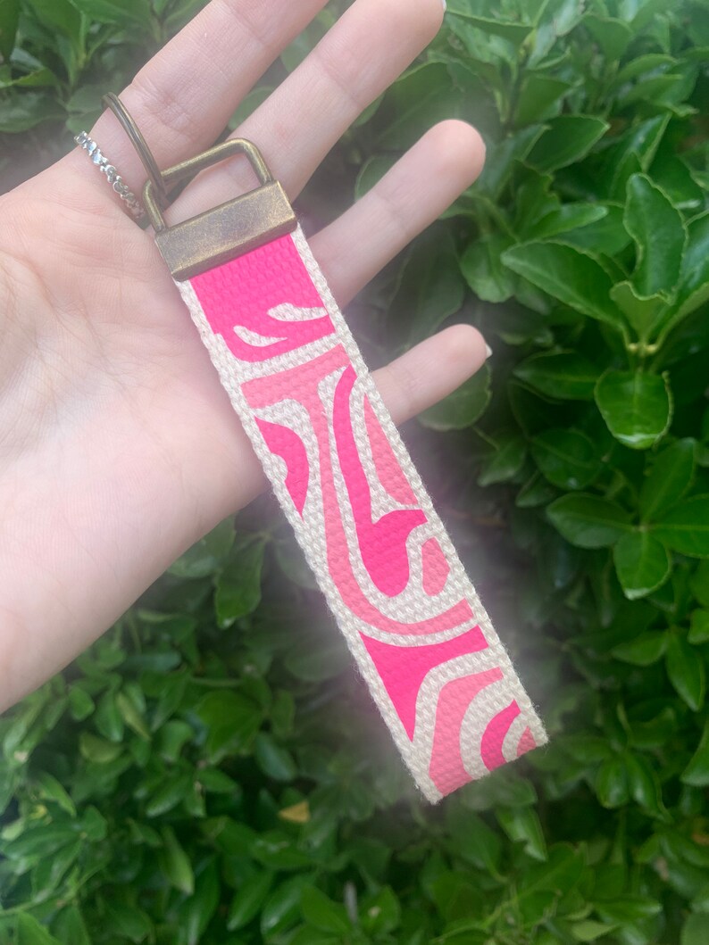 Swirl Spiral Custom Keychain Wristlet / Key Fob Keychain - Etsy