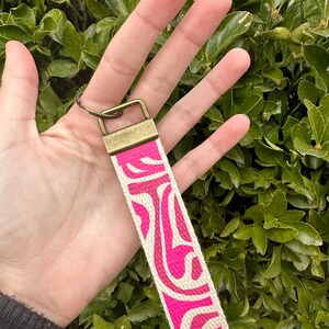 Swirl Spiral Custom Keychain Wristlet / Key Fob Keychain Lanyard Strap ...