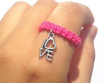 Dangle charm ring | Etsy