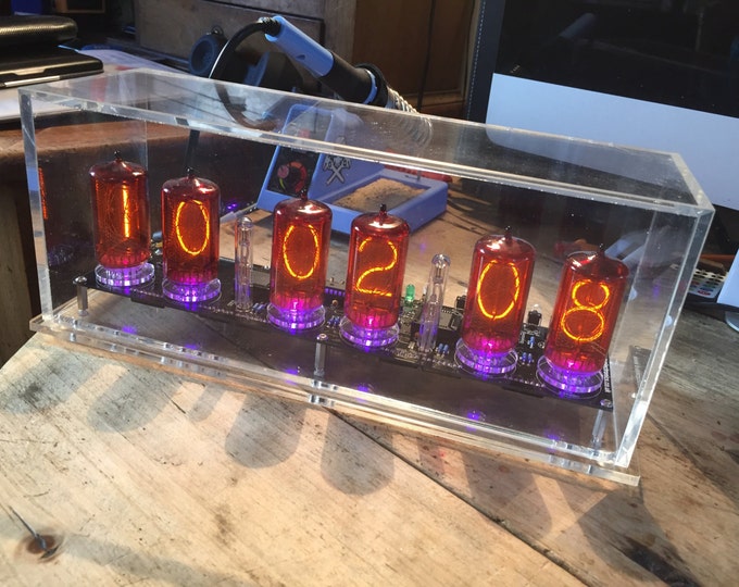 Museum Quality Large Nixie Clock 6 ZM1040 Big Tubes With RVB ...