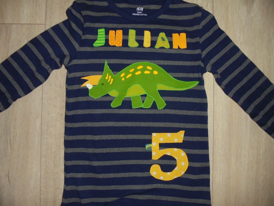 Shirt Dino Volcano Dinosaur Triceratops Sewn Birthday New Dawanda Diy ...