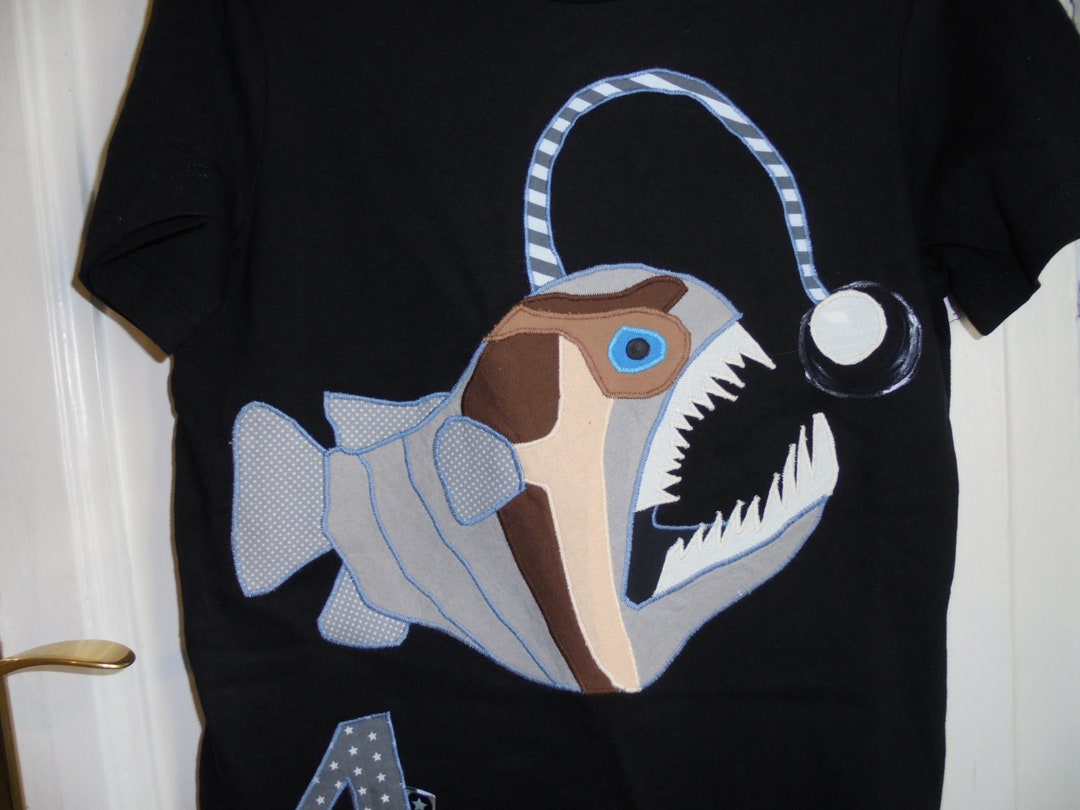Lanternfish Anglerfish Birthday Shirt Fish Monster,shark,maritim ...
