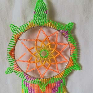Dreamcatcher Beaded Native American Style Turtle Ornament Handmade ...