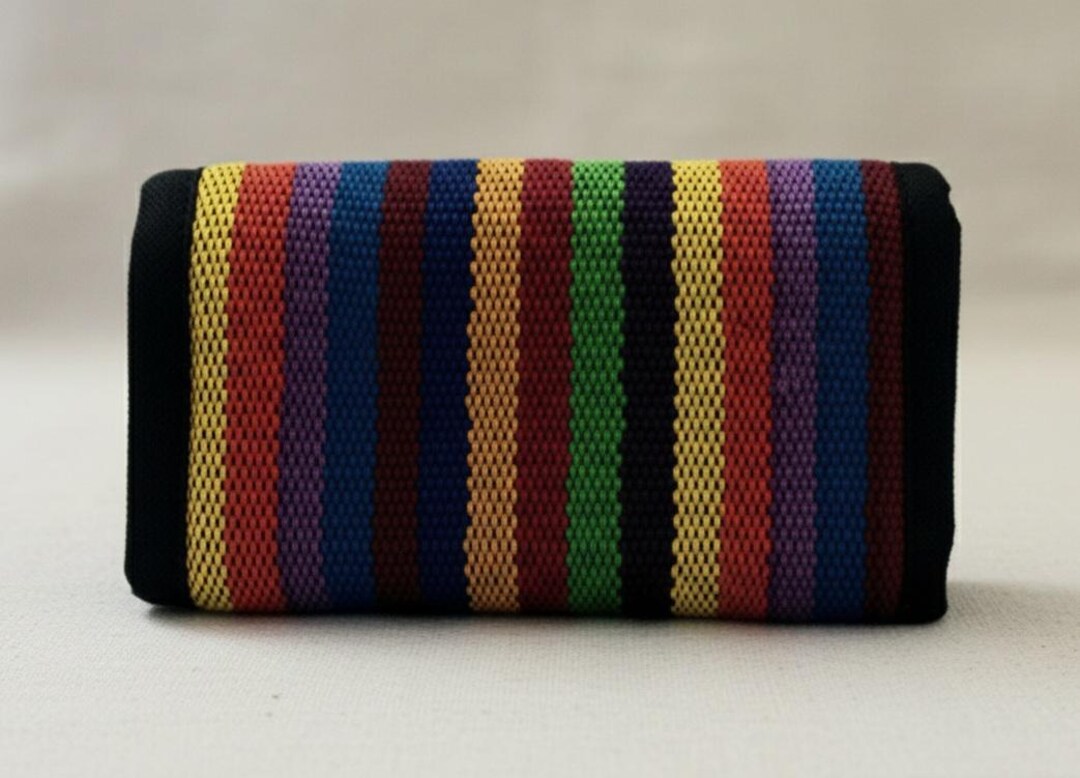Trifold Multi-color Guatemalan Cotton Fabric Boho Hippie Wallet - Etsy