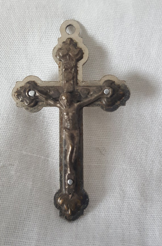 Tiny Vintage Italian Catholic Holy Cross Miraculous M… - Gem