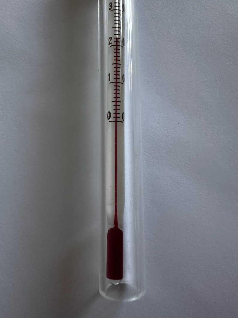 Vintage Mercury Thermometer/ Crown Thermometer/ Silver Vintage ...