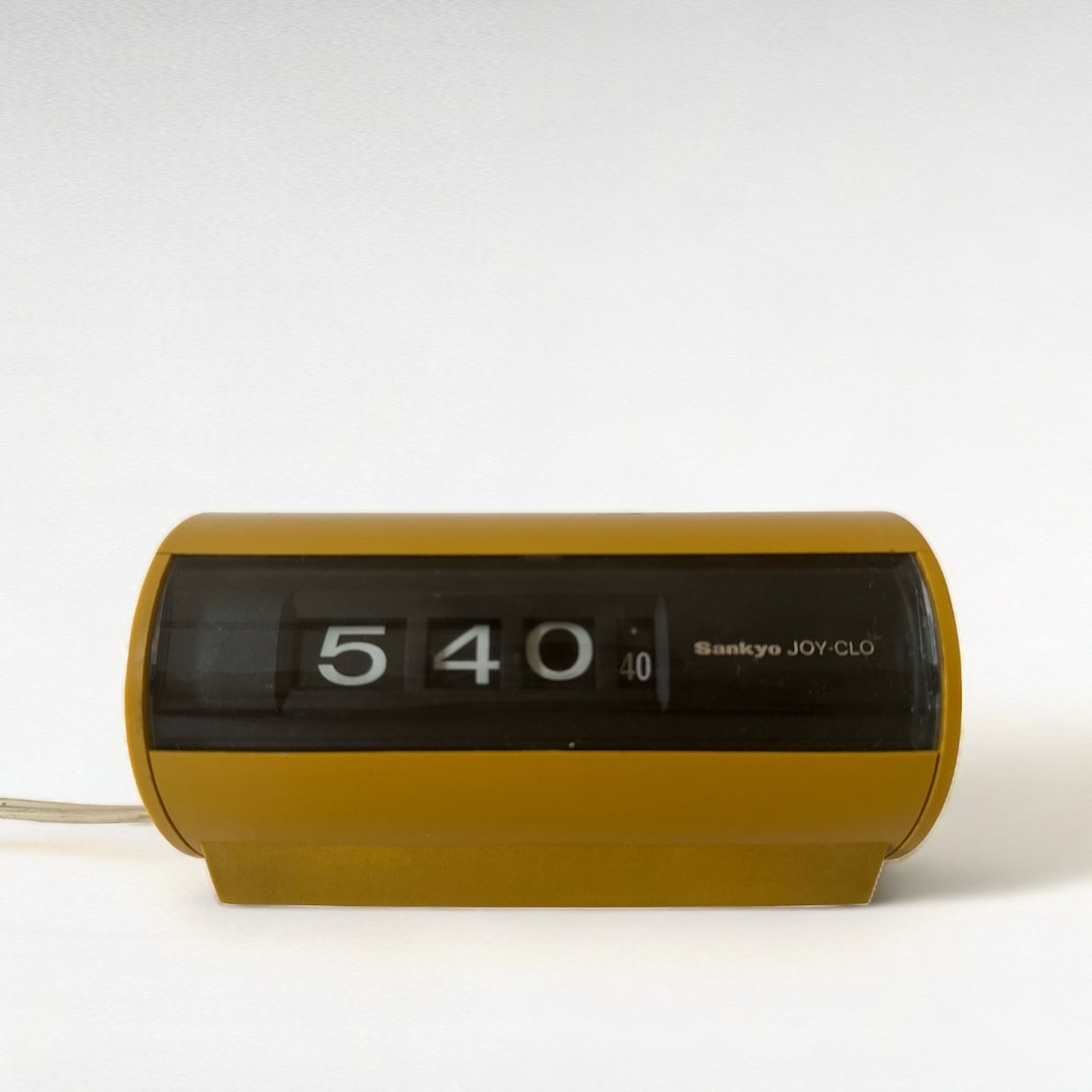 Vintage Mustard Flip Style Clock Sankyo Joy-clo/ Mid-century Design ...