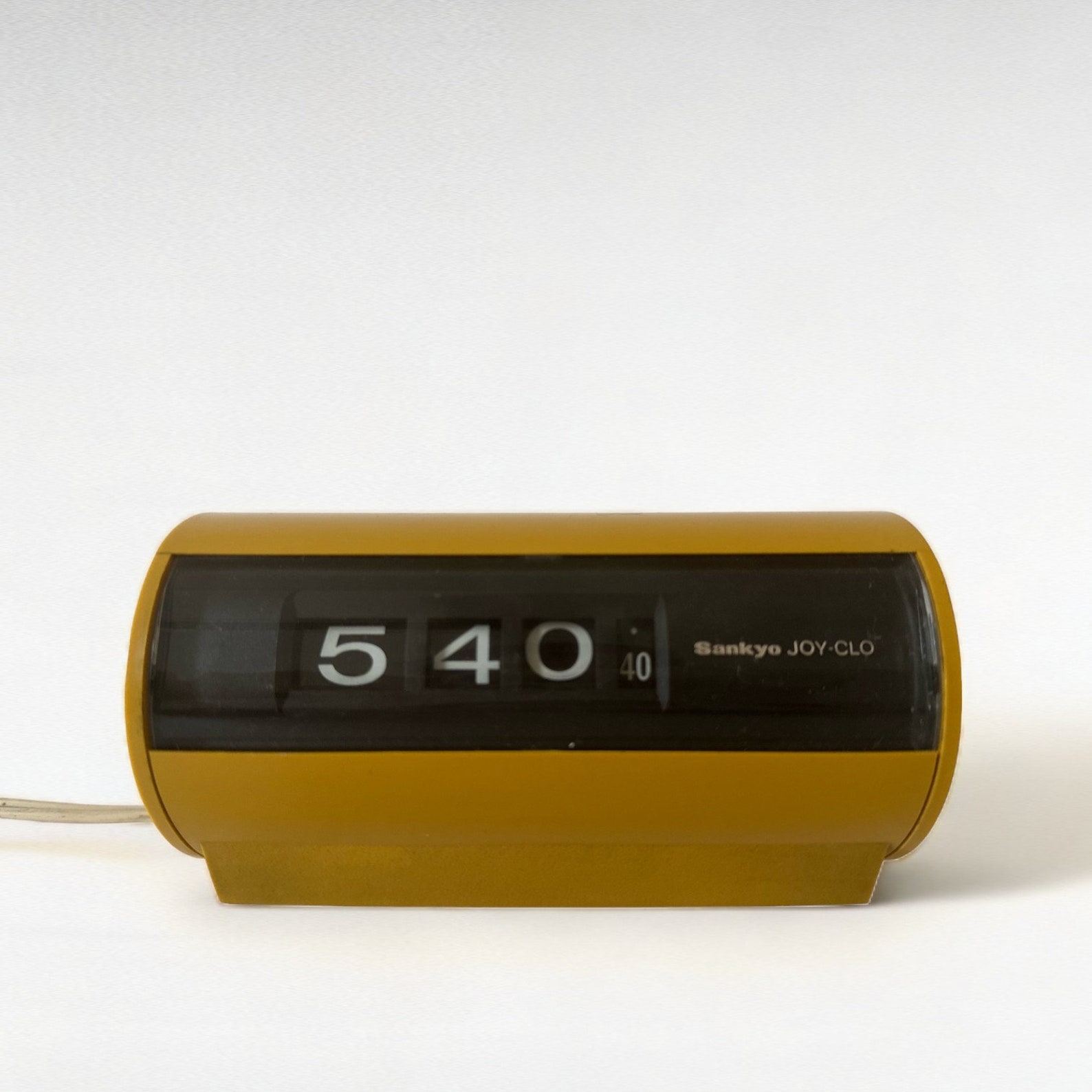 Vintage Mustard Flip Style Clock Sankyo Joy-clo/ Mid-century Design ...