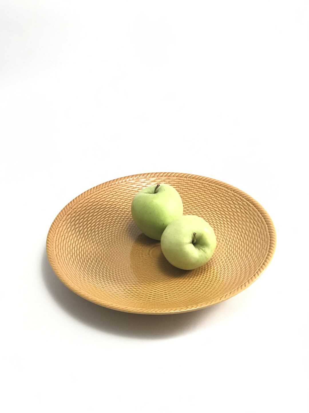 Vintage Serving Ceramic Plate/ Look Like Knitted/ Serving Tray/ Golden ...