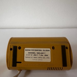 Vintage Mustard Flip Style Clock Sankyo Joy-clo/ Mid-century Design ...