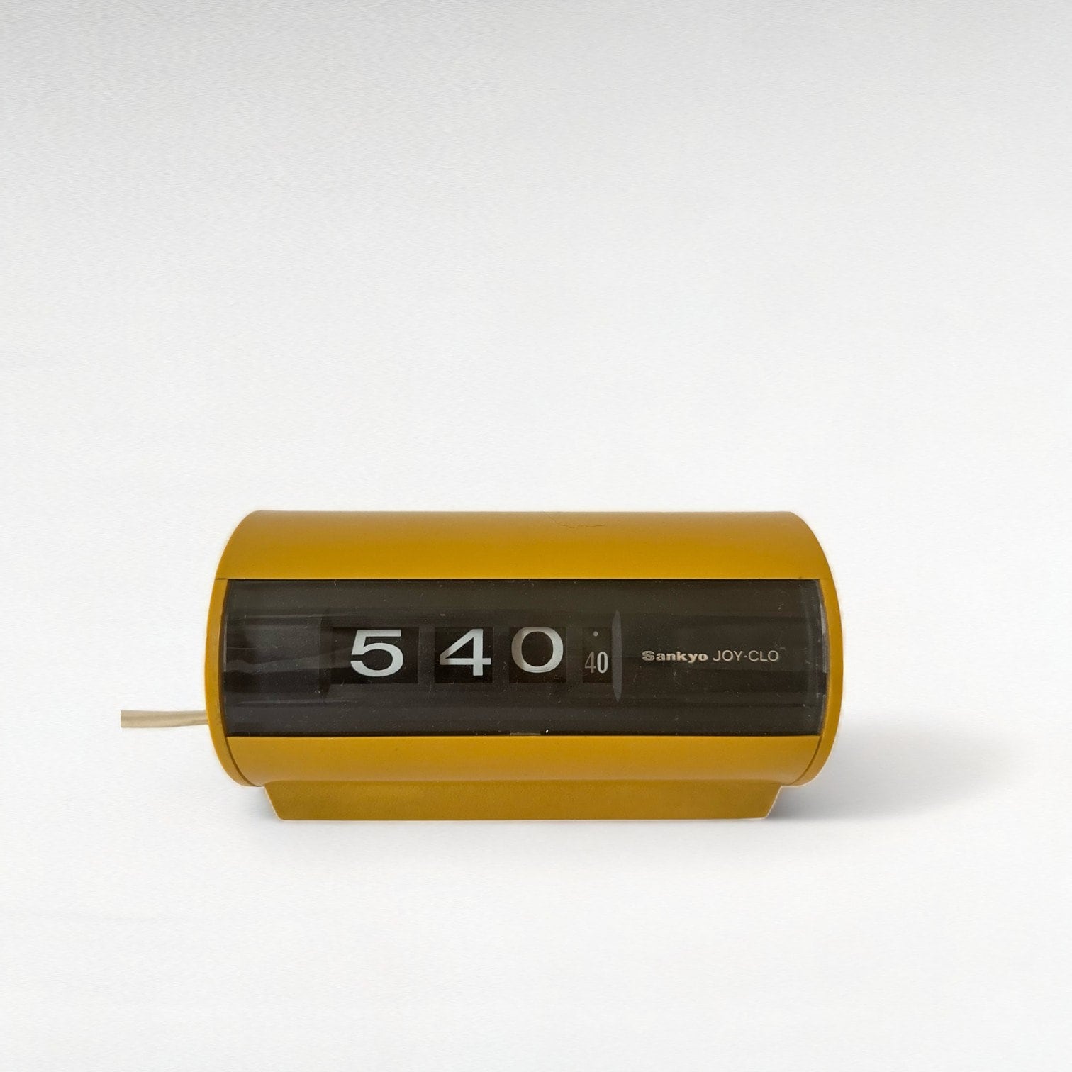 Vintage Mustard Flip Style Clock Sankyo Joy-clo/ Mid-century Design ...
