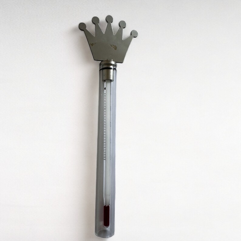 Vintage Mercury Thermometer/ Crown Thermometer/ Silver Vintage ...