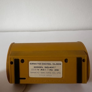 Vintage Mustard Flip Style Clock Sankyo Joy-clo/ Mid-century Design ...