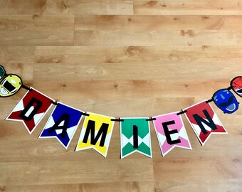 Power Ranger Birthday Banner - Etsy