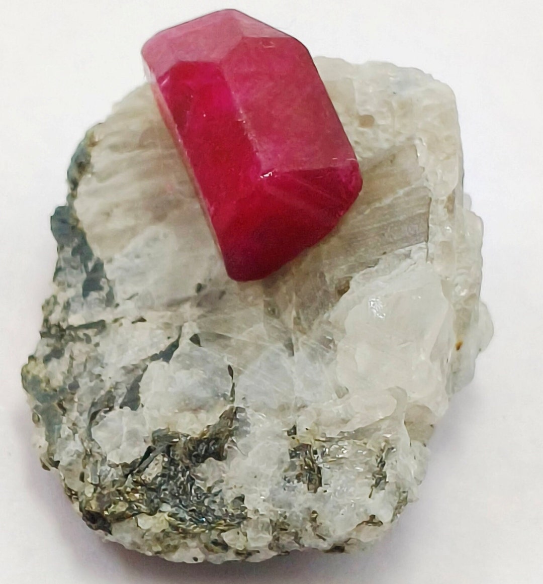 48 Cts Natural Kashmire Red Ruby Crystal Specimen Rough Loose Gemstone ...