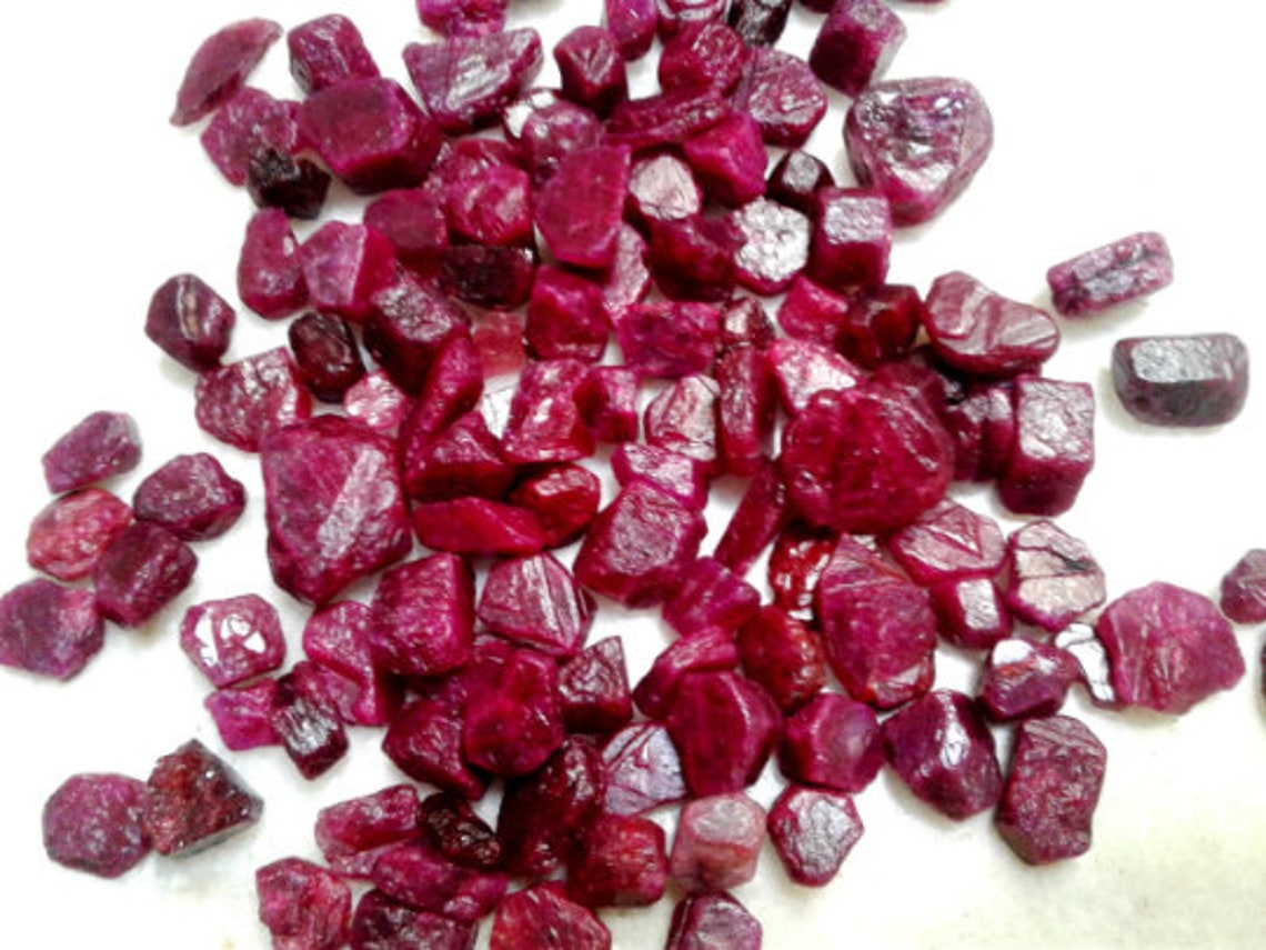 Burma Ruby Rough, Natural Rubies Red Ruby Rough Wholesale Lot Loose ...