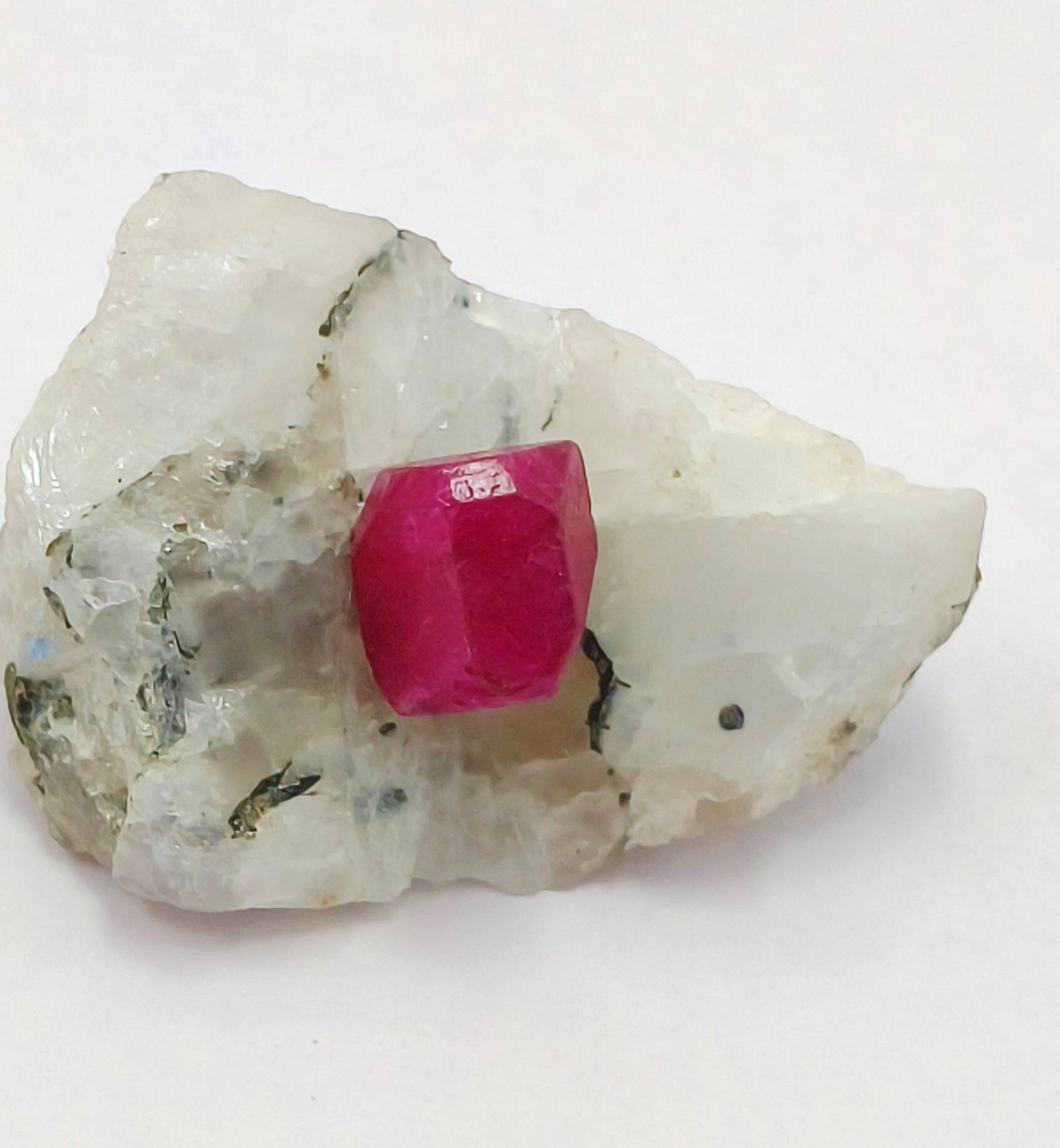 48 Cts Natural Kashmire Red Ruby Crystal Specimen Rough Loose Gemstone ...