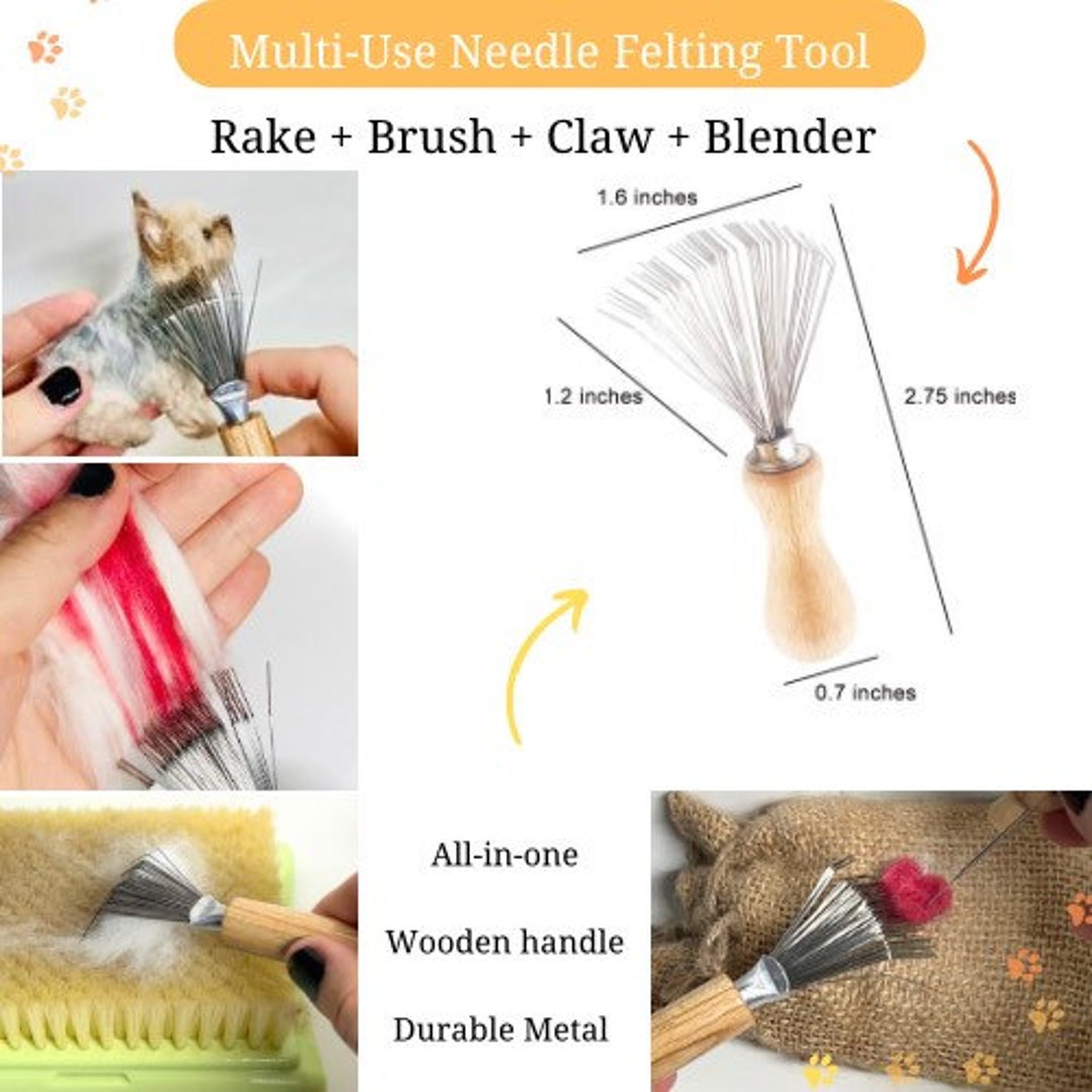 Small Needle Felting Mini Multi-tool Brush Rake Claw - Etsy