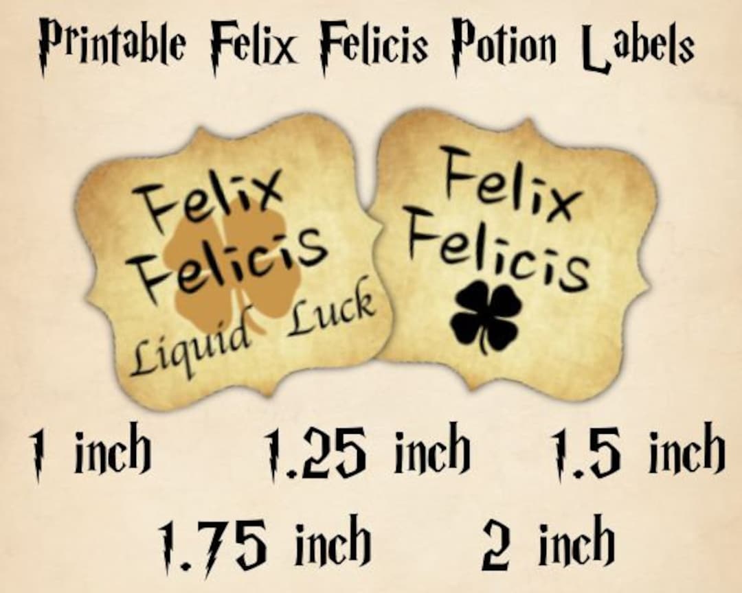 Liquid Luck Potion Labels, Potion Labels Digital, Potion Labels ...