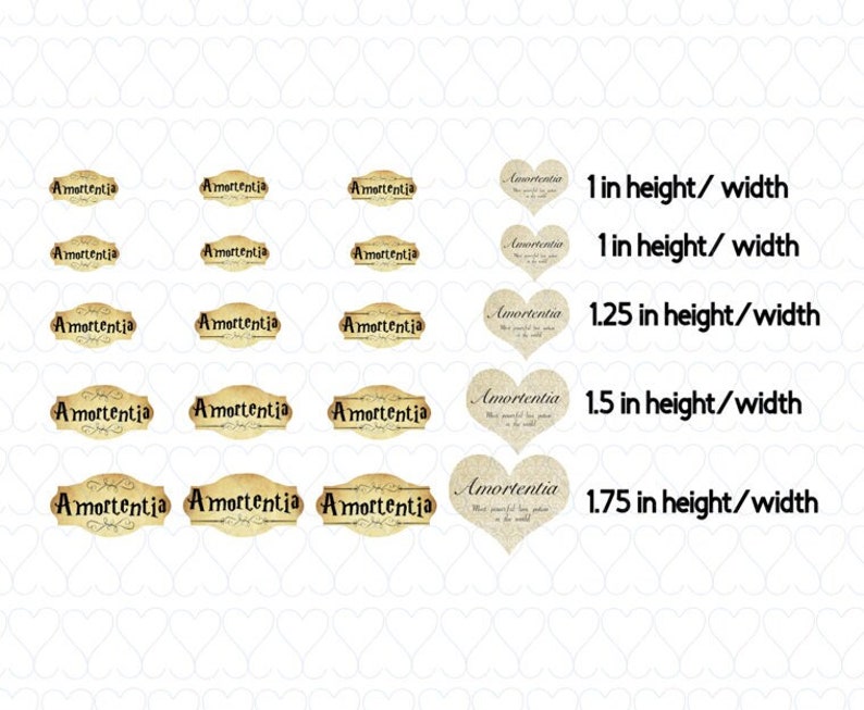 Amortentia Potion Labels: Wizard Bottle Stickers (digital Download) - Etsy
