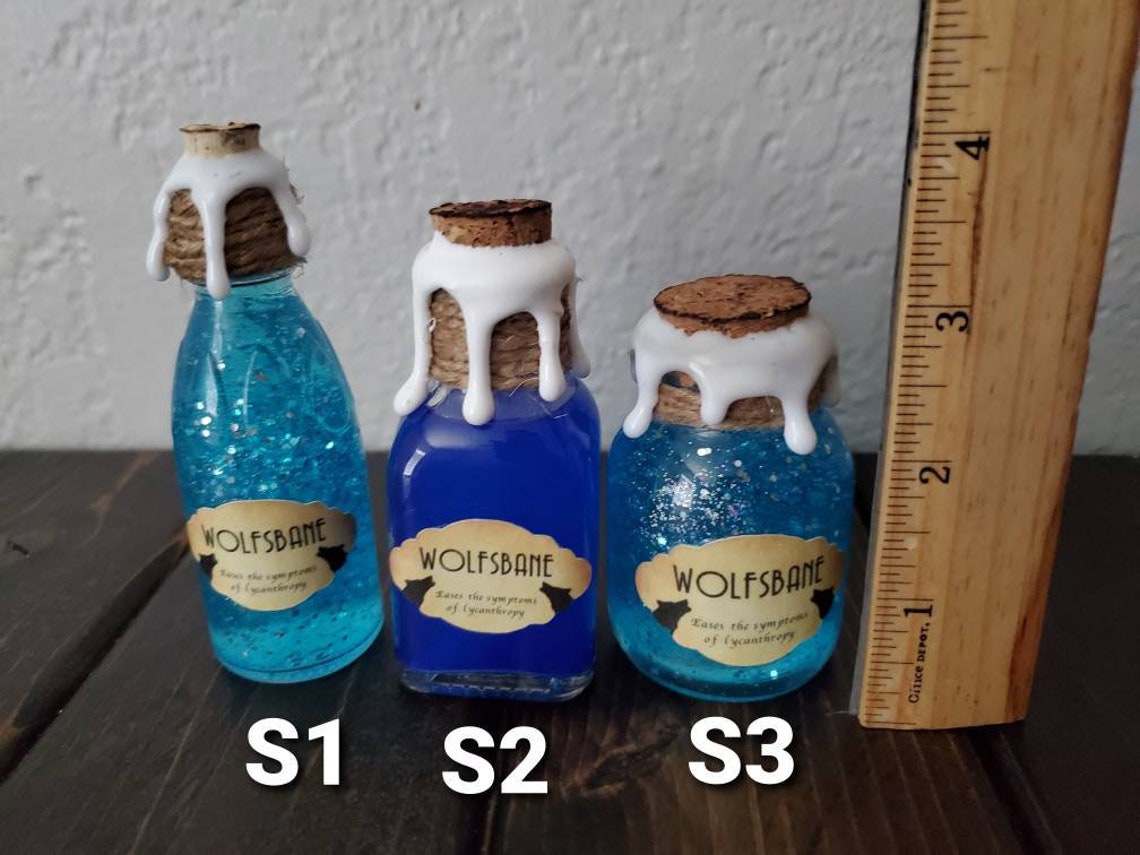 Wolfsbane Potion Werewolf Potion Magic Potion Bottles | Etsy