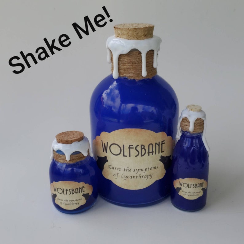 Wolfsbane Potion Werewolf Potion Magic Potion Bottles | Etsy