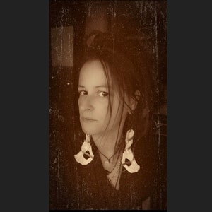 Volva Statement Badger Pelvis Bone and Copper Ear Hangers Witchy ...