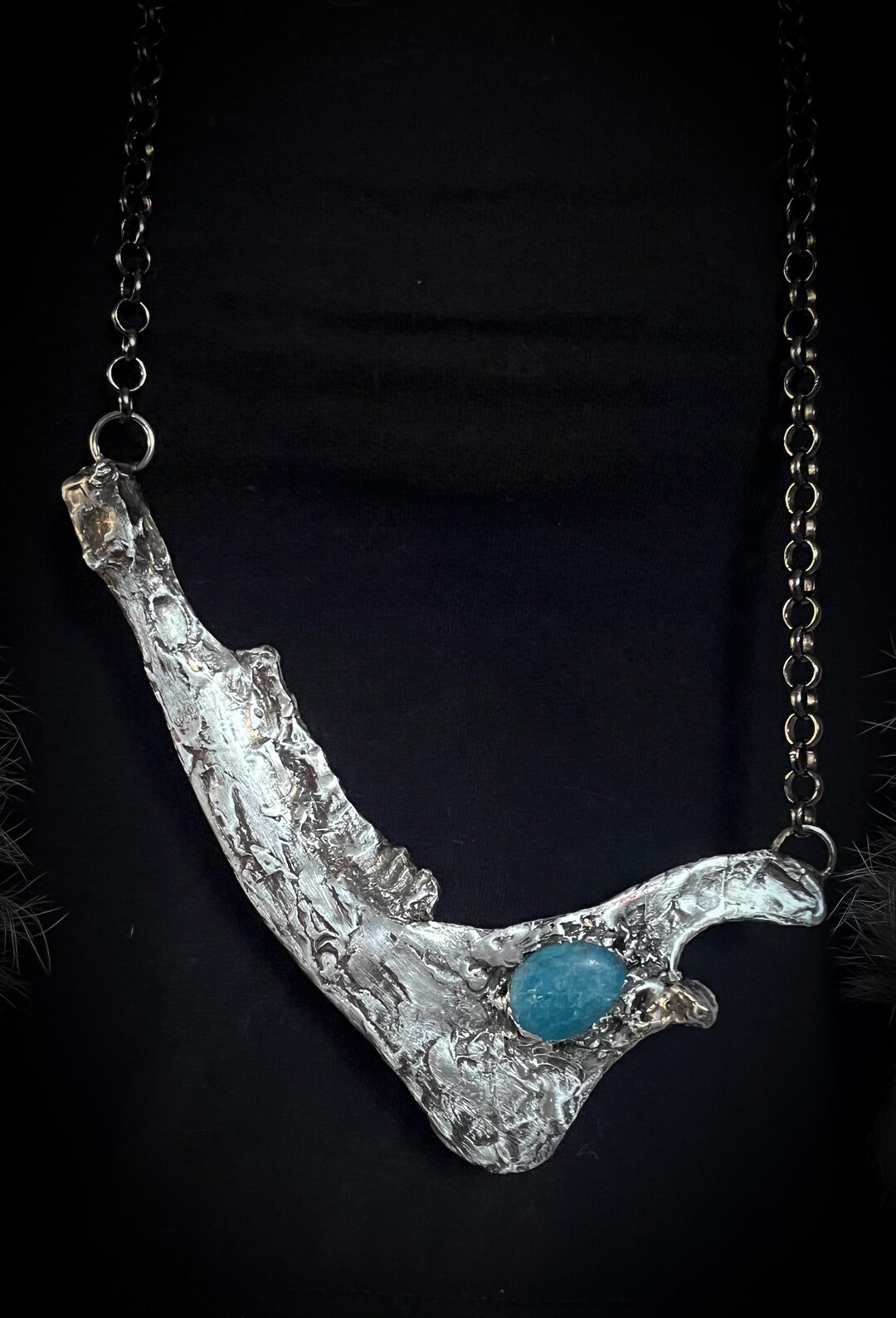 Silver Soldered Baby Deer Jaw and Apatite Viking Amulet Talisman ...