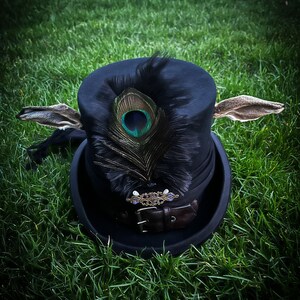 1 Taxidermy Rabbit Ears Black Top Hat Size 59cm - Etsy