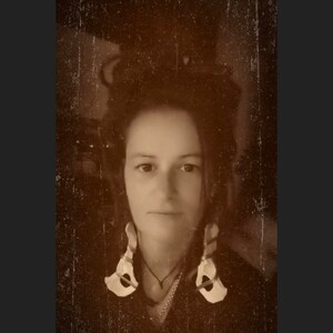 Volva Statement Badger Pelvis Bone and Copper Ear Hangers Witchy ...