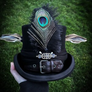 1 Taxidermy Rabbit Ears Black Top Hat Size 59cm - Etsy