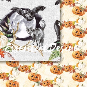 Watercolor Halloween, Watercolor Paper, Seamless Patterns, Scrapbook ...