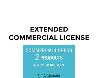 Extended Commercial License. Commersial Use. for a Single | Etsy