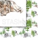 Winter Wildlife Pattern Watercolor Digital Paper Wolf Illustration Snow ...