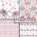 Butterfly Scrapbook Paper, Floral Designer Paper Seamless Patterns ...