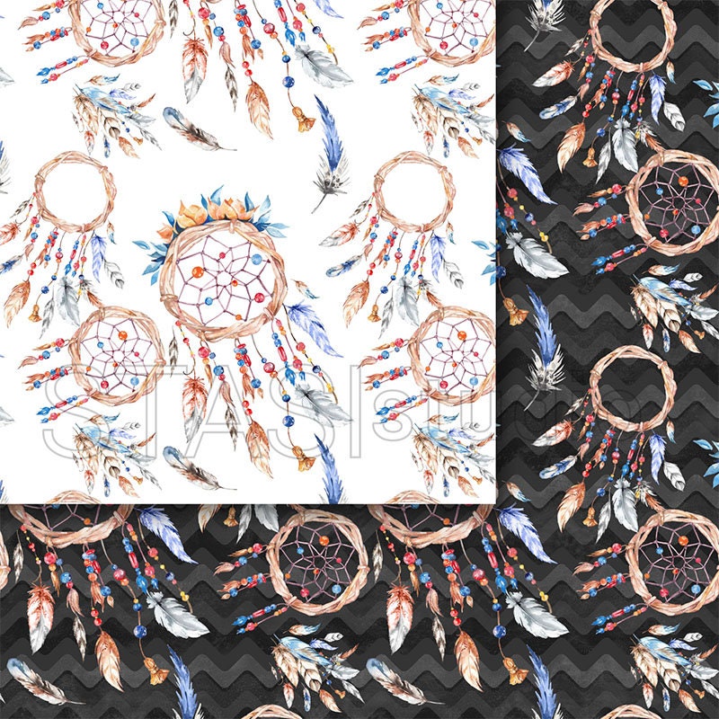 Dreamcatcher Pattern Native American Seamless Pattern - Etsy